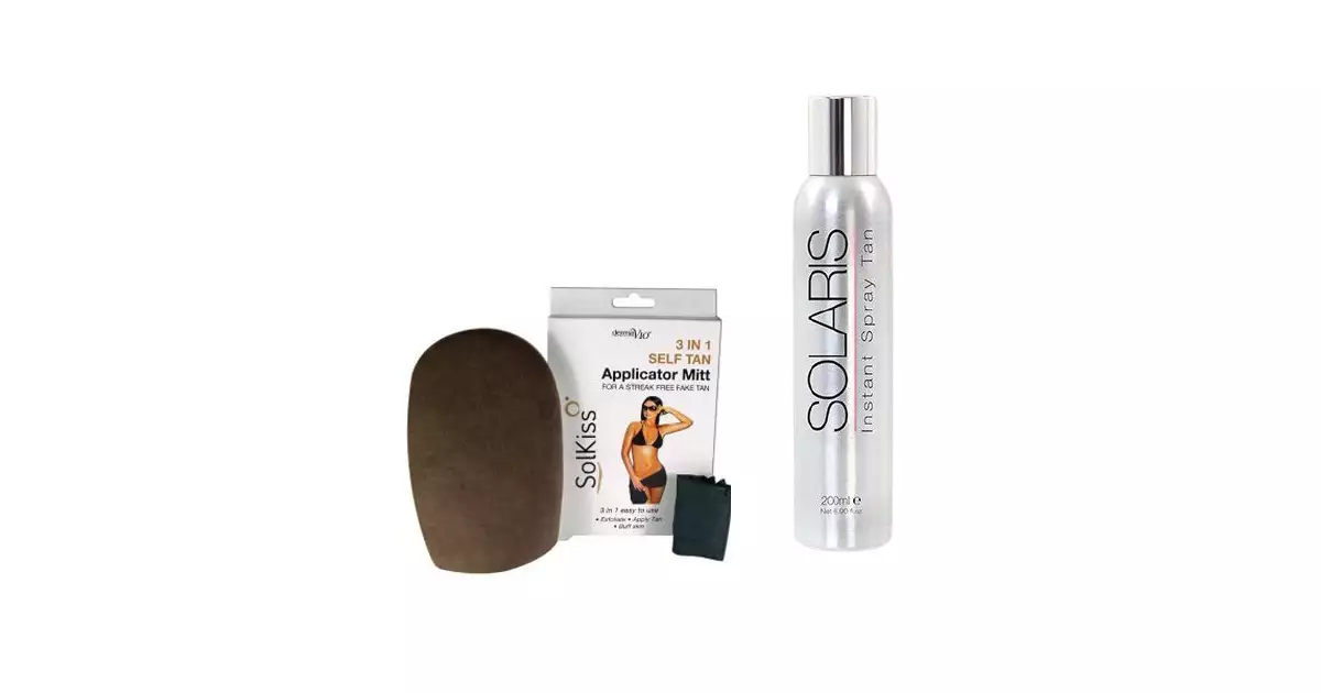 Zestaw Solaris Spray Tan samoopalacz w sprayu 200ml + SolKiss ...